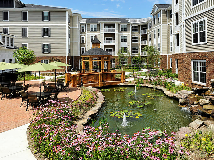 Water features and garden pathways create a resort-like atmosphere. That gazebo is calling your name on sunny afternoons.