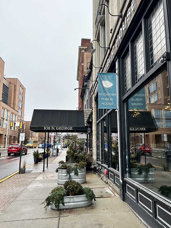 Rockfish's urban brick facade gives downtown York a taste of coastal cool without the sand in your shoes.