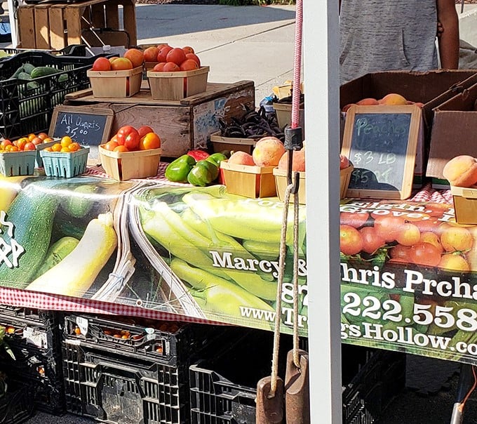 Summer's greatest hits album! These ruby tomatoes and blushing peaches perform a farm-fresh concert that makes grocery store produce look like sad cover bands.