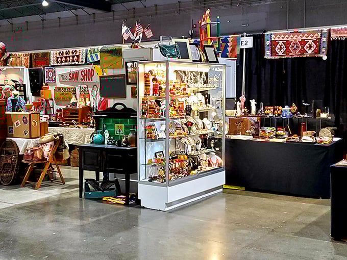 Rose City Vintage Market elevates the flea market experience with gallery-like displays showcasing Portland's finest vintage collections and antiques.