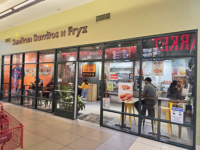 Mall food court meets Korean innovation - fusion cuisine that bridges continents and taste buds.