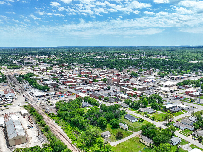 Bustling main drag proves small towns can offer big city conveniences affordably.