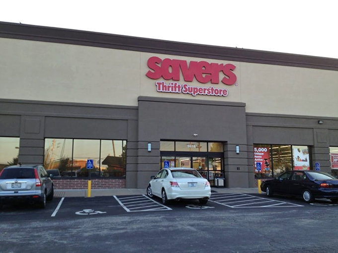 Savers' understated exterior is the Clark Kent to its Superman interior&mdash;unassuming outside, but packed with super savings inside!