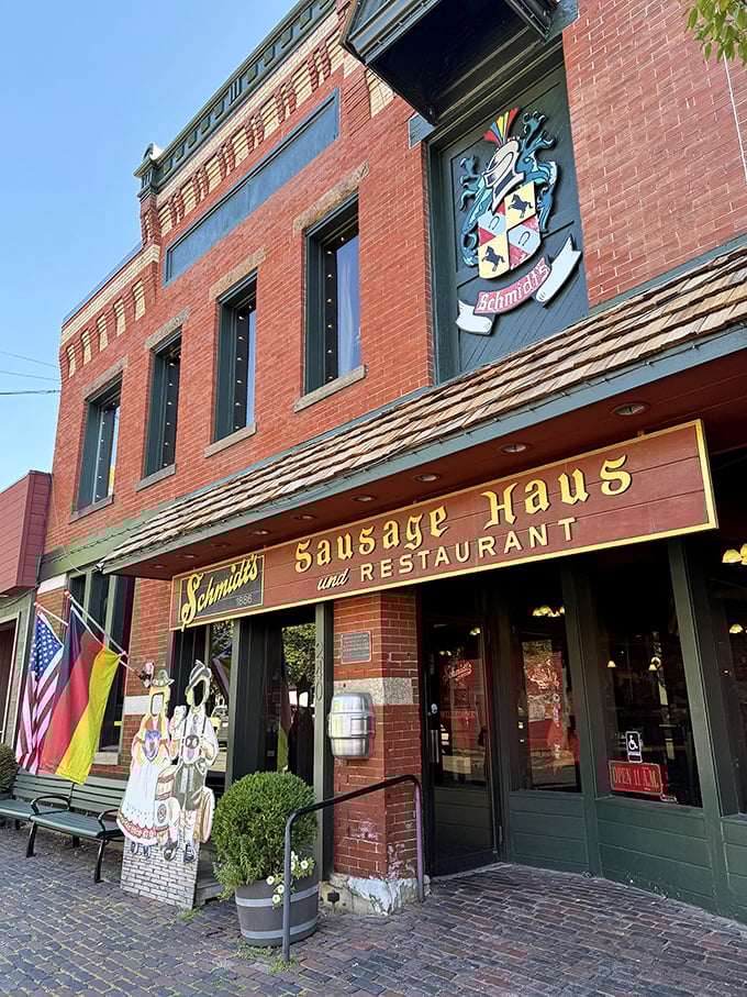 German Village's brick charm sets the perfect stage for authentic sausages and endless schnitzel dreams.