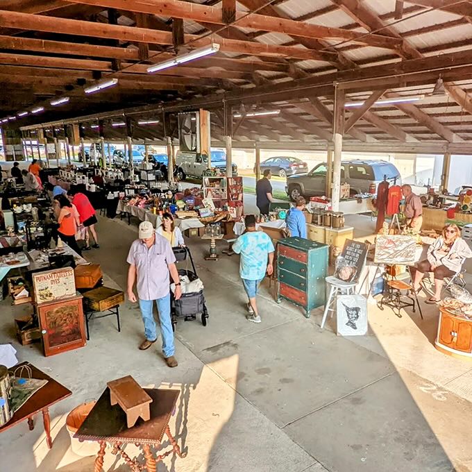 The indoor advantage! When Ohio weather turns temperamental, Springfield's covered spaces keep the treasure hunting going without interruption.