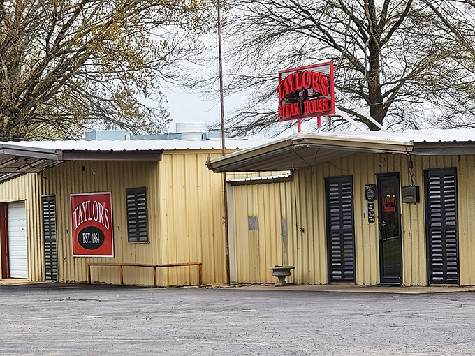 Taylor's no-nonsense exterior says everything about their priorities: less time on paint, more time perfecting steaks.