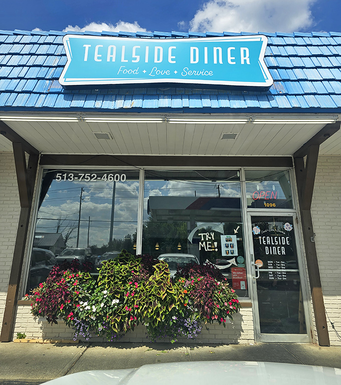 Tealside Diner's cheerful facade promises comfort food that'll transport you straight back to childhood happiness.