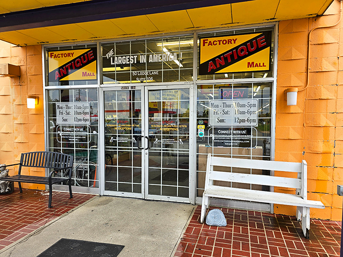 "Factory Antique Mall" promises industrial-sized antiquing adventures. The largest in America? Your feet will confirm by day's end!