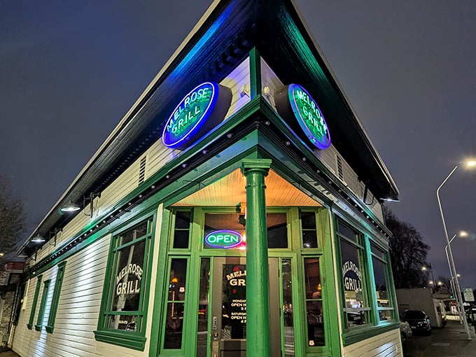 Corner spots often hide the best secrets - The Melrose Grill proves neighborhood gems shine brightest.