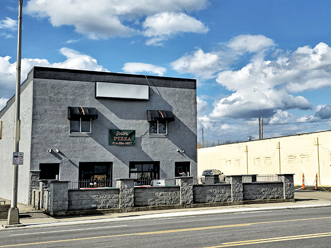 Industrial chic meets pizza magic in this unassuming building that holds neighborhood treasures within.