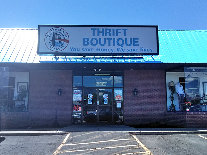 "You save money. We save lives." The Other Side's mission statement reminds shoppers that retail therapy can actually be therapeutic for others.