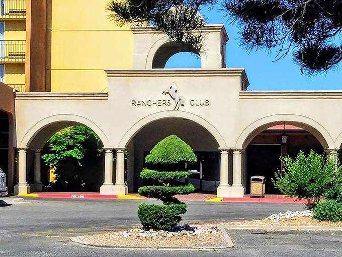 Those elegant arches frame an entrance that says "something special awaits" without being the least bit stuffy about it.