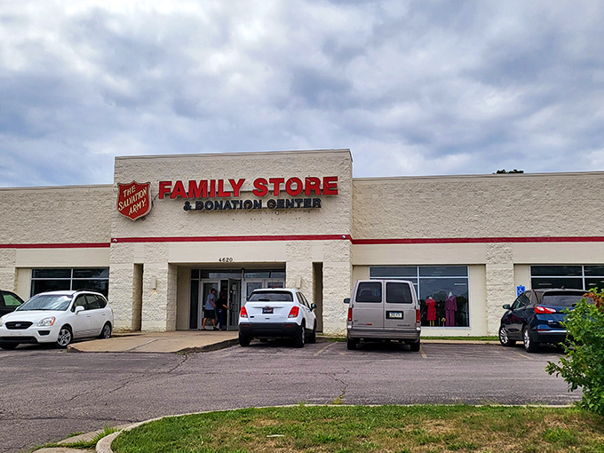 The Salvation Army shield stands proud, promising both incredible deals and meaningful community impact inside.