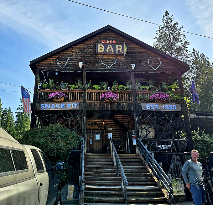 Two stories of timber-framed temptation rise from the forest like a carnivore's castle in Kingston. 