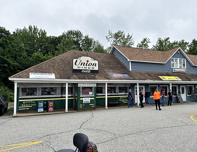 The Union Diner's classic green exterior promises the kind of authentic experience that food influencers would kill for.