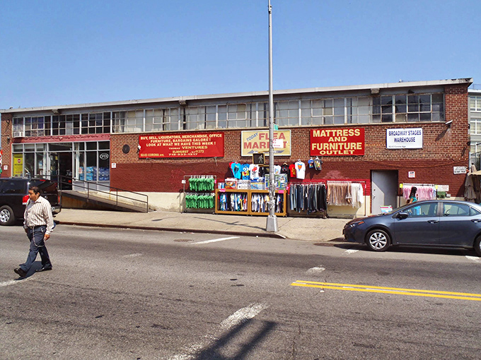 This brick building hosts a working-class market where practical needs meet bargain prices every single day of the week.