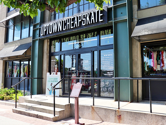 Uptown style meets downtown convenience in this sleek space where trendy finds make thrift shopping feel like luxury retail therapy.