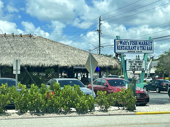 Thatched roofs and tropical vibes transport diners to a Polynesian paradise right here in Sarasota.