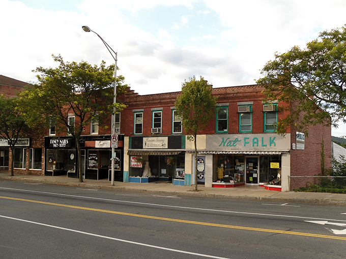 Ware's classic New England architecture houses businesses where prices seem stuck in a more affordable decade.