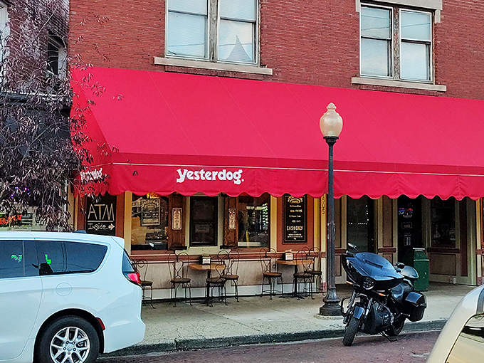 Yesterdog's bright red awning beckons like a beacon for Grand Rapids hot dog pilgrims everywhere.