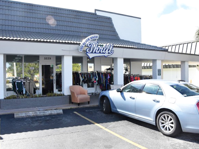 "You Never Know" captures thrift shopping's essence perfectly - every visit brings unexpected discoveries and delightful surprises.