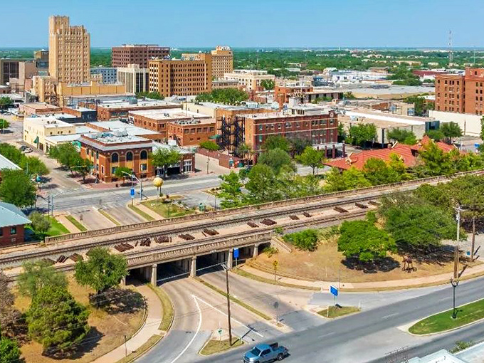 From above, Abilene looks like a movie set waiting for its next Western reboot&mdash;minus the tumbleweeds.