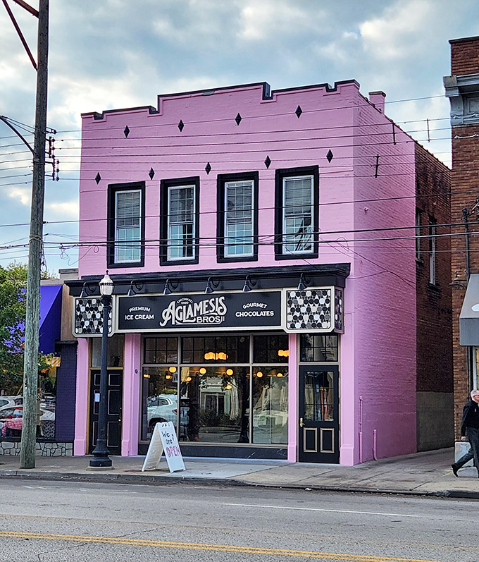The eye-catching pink building houses ice cream treasures made the old-fashioned way&mdash;slow, creamy, and utterly irresistible.