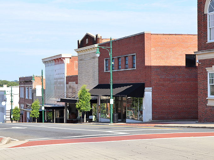 This is small-town America at its finest, where every storefront tells a story. 