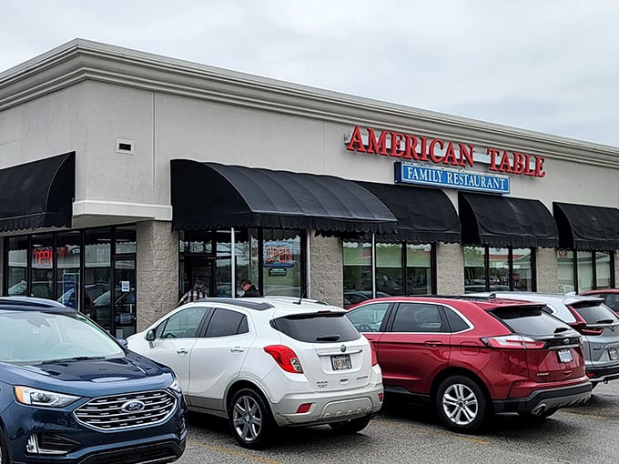 Clean lines and welcoming windows hint at the hearty breakfast adventures waiting inside these doors.