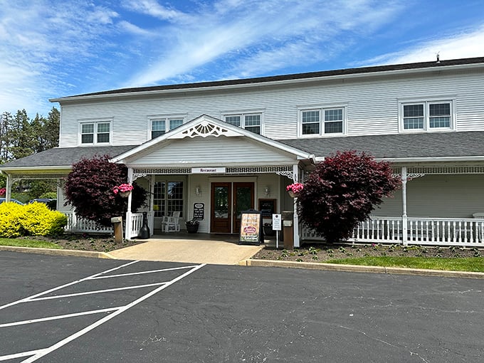 That welcoming entrance promises the kind of hospitality that makes strangers feel like family.