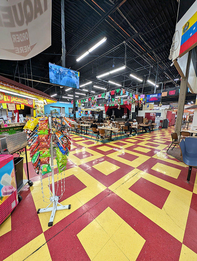 Step inside and be transported! Vibrant colors and international flavors make this indoor market a feast for all the senses.