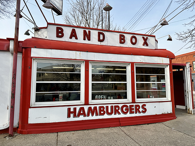 This little red and white time capsule has been serving "HAMBURGERS" (yes, in all caps) since before fast food chains were even a concept.