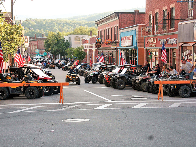 Mountain town resilience shines through in streets where community spirit runs deeper than rivers.