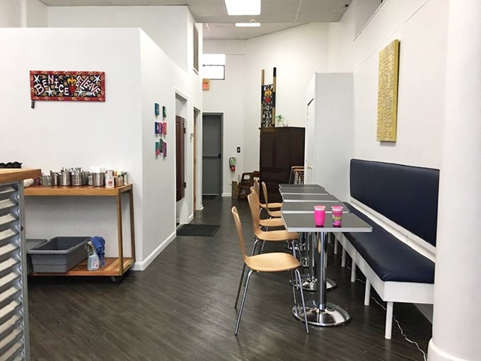 Modern minimalism meets neighborhood comfort in this bright, welcoming space that feels like home.