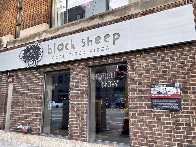"HOT SLICES NOW" isn't just a sign &ndash; it's a promise that Black Sheep delivers on with every crispy, coal-fired bite.