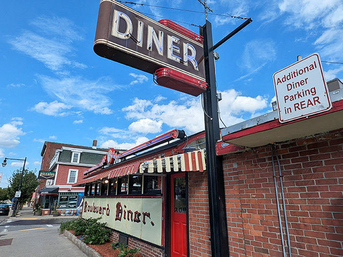 Classic diner signage promises what's inside: honest food served with genuine neighborhood warmth.