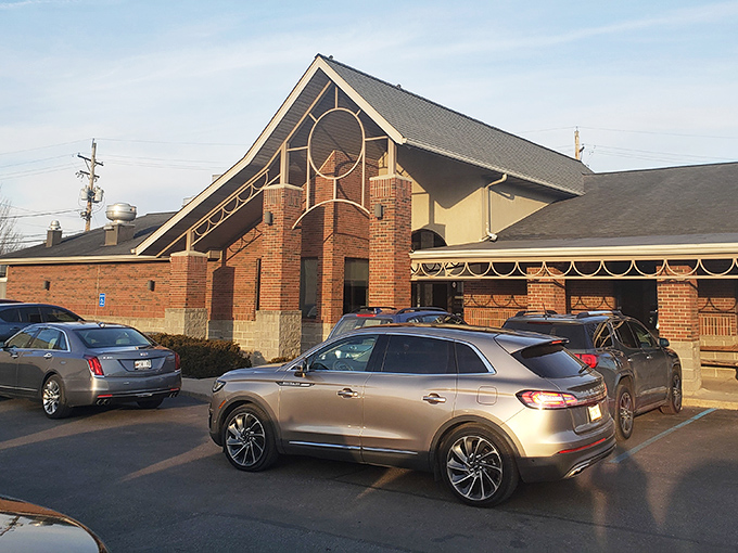 "Keep Calm and Carry Out" &ndash; Bruno's witty sign reflects the laid-back vibe of this West Lafayette pizza institution.