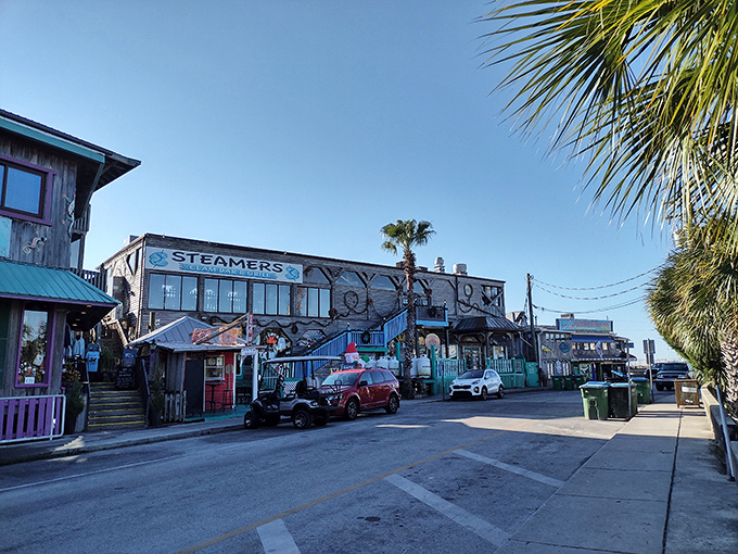 Weathered charm and colorful character define Cedar Key's waterfront where authentic Old Florida fishing village vibes still reign supreme.