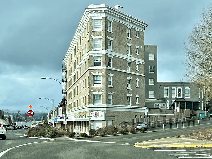 Downtown Chehalis, where historic buildings and small-town character create a timeless streetscape.