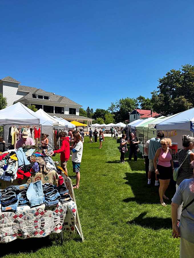 Outdoor browsing gets better with mountain views - where every purchase comes with stunning scenery.