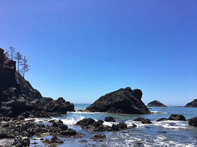 Sea stacks rise like ancient monuments at College Cove, creating a photographer's paradise away from the tourist crowds.