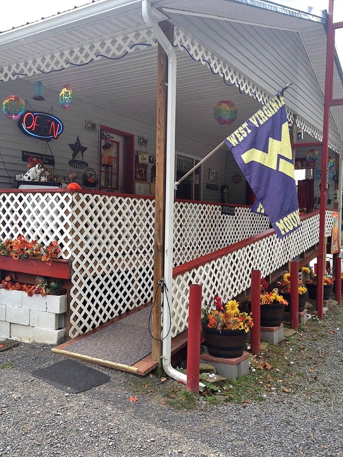 The American flag and West Virginia pride fly high at this roadside gem. Company's Comin' isn't just a name - it's a way of life.