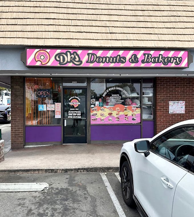 DK's window art says it all - here lies donut nirvana in the heart of Santa Monica.