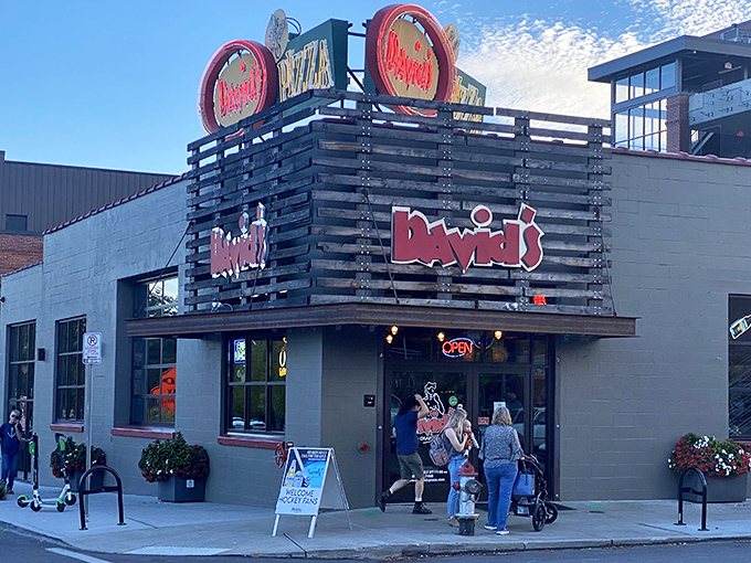 Simple storefronts often house the most extraordinary flavors, where tradition meets every hungry pizza lover's dreams.