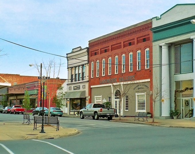 Main street America at its finest, where local businesses thrive and community connections run deep.