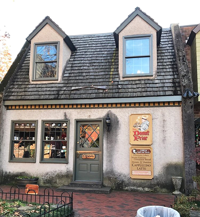 The quaint cottage design promises donuts as magical as the mountain setting surrounding it.