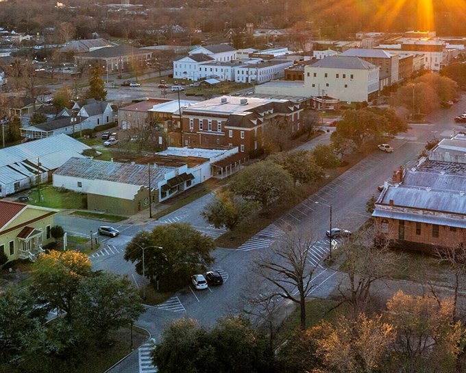 Golden hour illuminates Eufaula's economic secret &ndash; historic charm and modern amenities at prices that won't drain your retirement account.