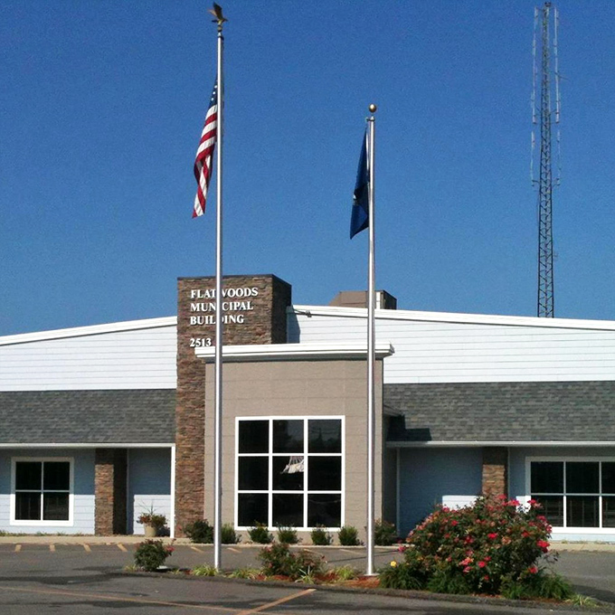 Flatwoods Municipal Building keeps it simple and practical, like your grandpa's wallet&mdash;no frills, just function and a touch of hometown pride.
