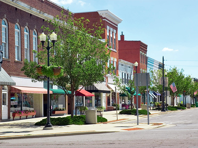 Tree-shaded streets invite peaceful walks while ancient bluffs provide a majestic backdrop for daily life adventures.