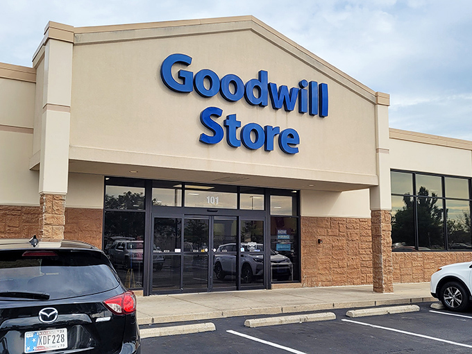 The busy parking lot reveals the secret - locals know this location delivers consistent quality and amazing finds.